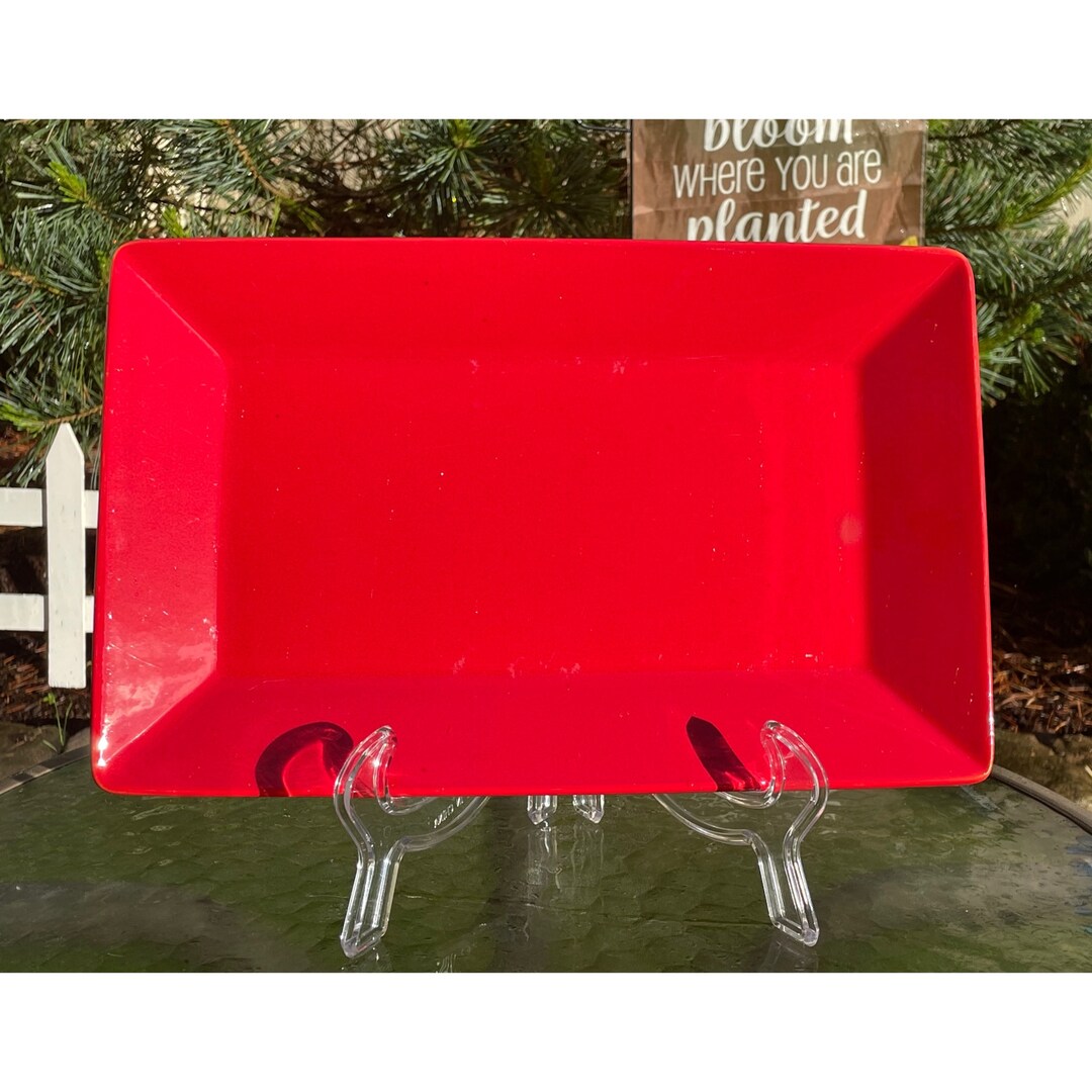 Vintage Waechtersbach Germany Rectangular Platter/german Ceramic/red ...