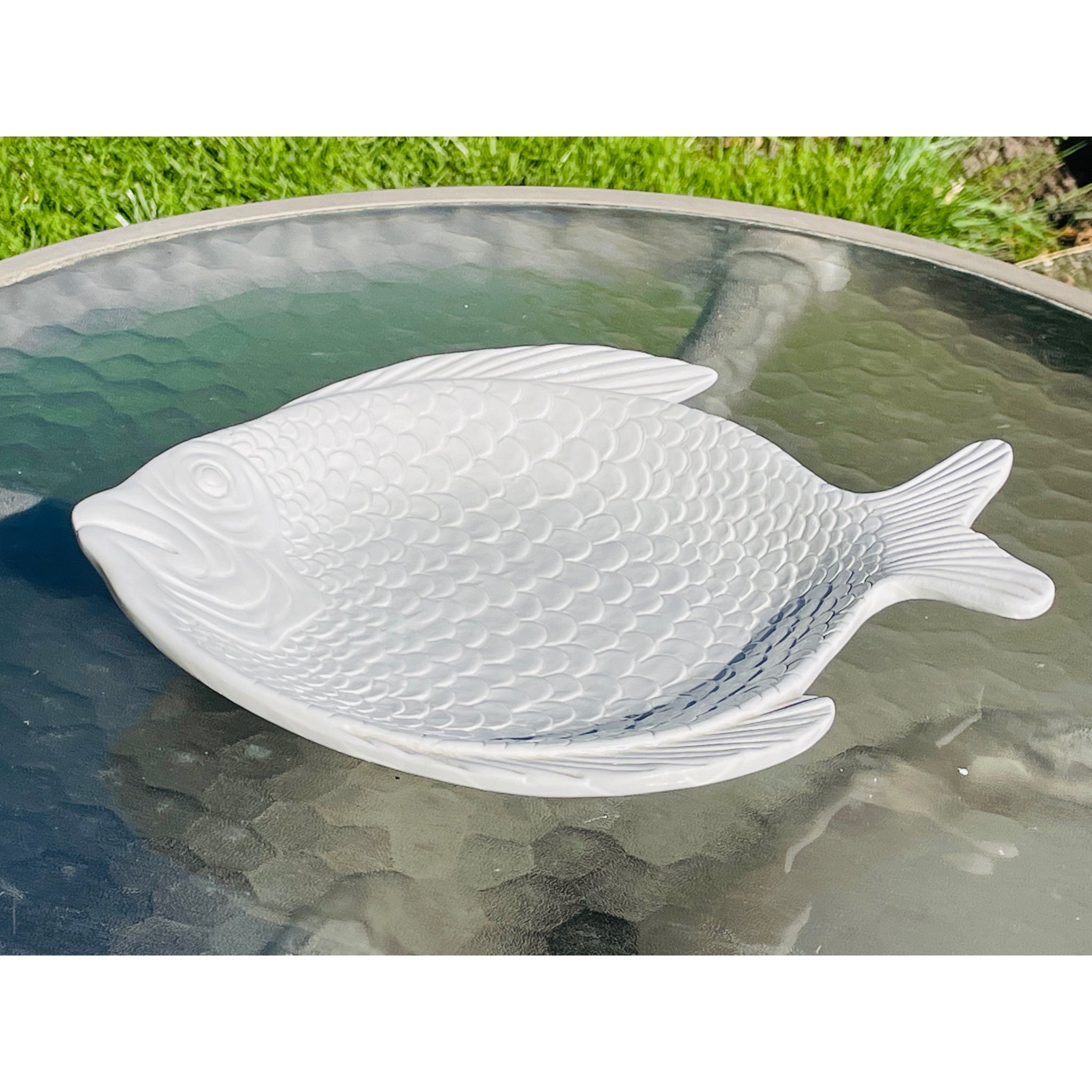 Vintage Style White Fish Shaped Platter/Serving Dish/Ceramic | Etsy