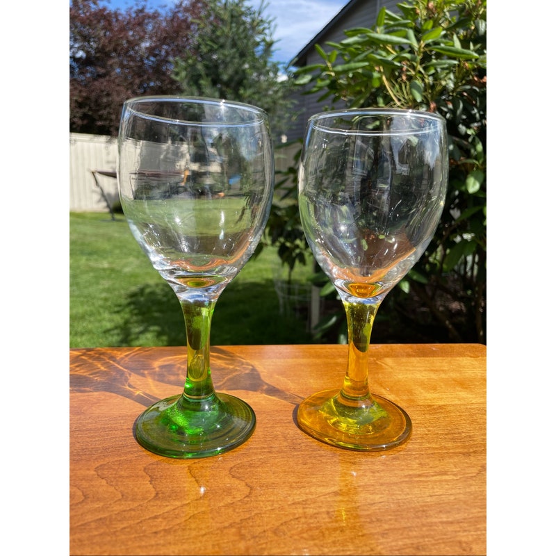 Colored Glass Stemware - Etsy