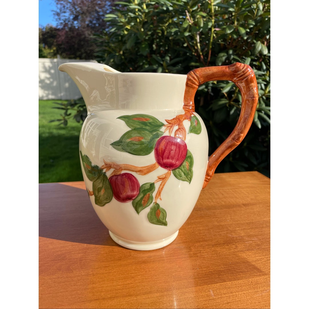 Vintage FRANCISCAN 64 Oz American Apple Earthenware Pitcher Made in ...