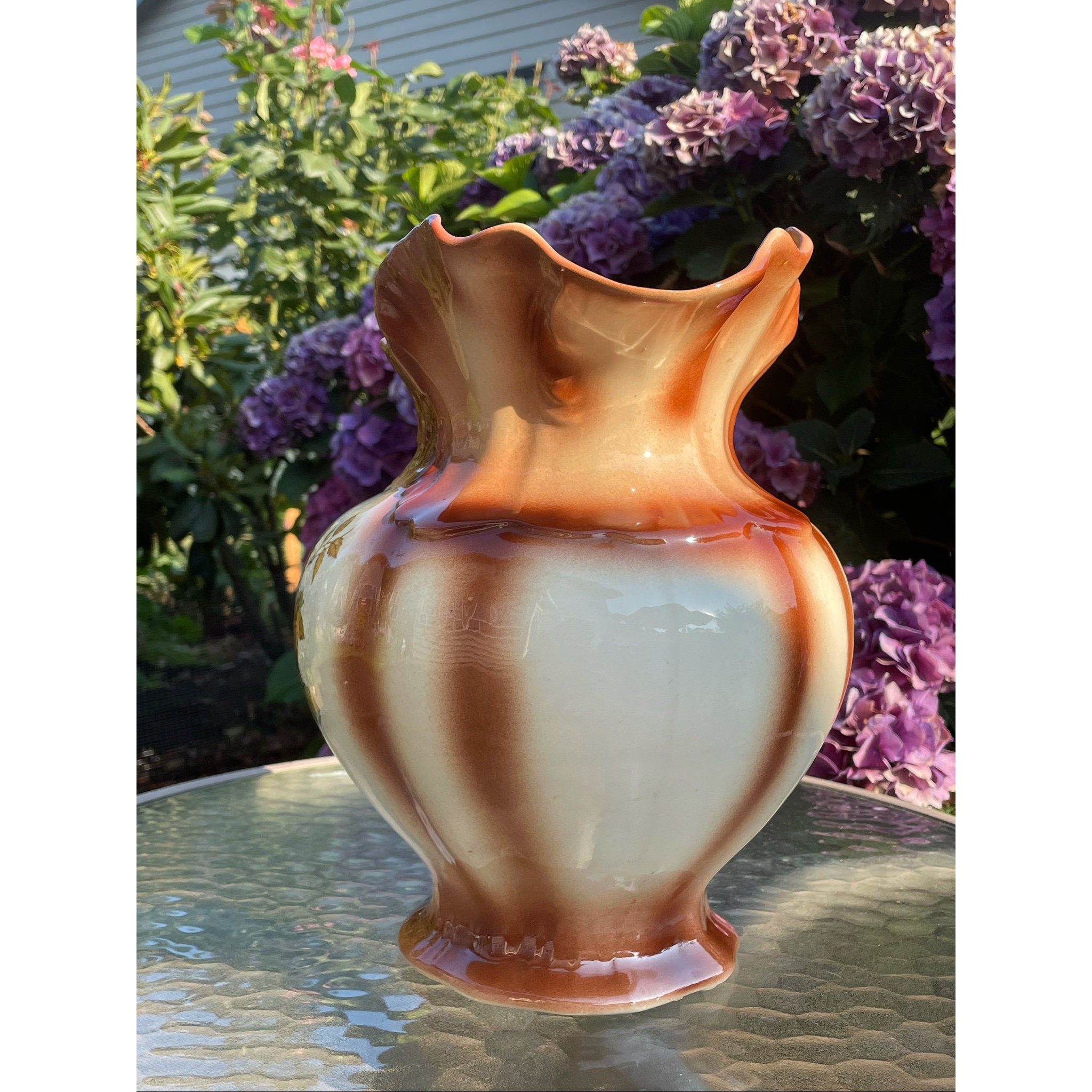 Vintage Arnel's Pottery Water Pitcher/watering Pot/brown - Etsy