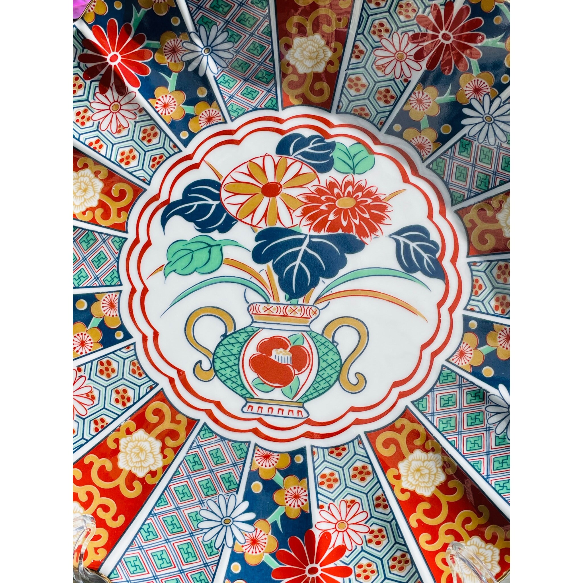 Vintage Imari-arita Japanese Floral Pattern Scalloped Gold - Etsy