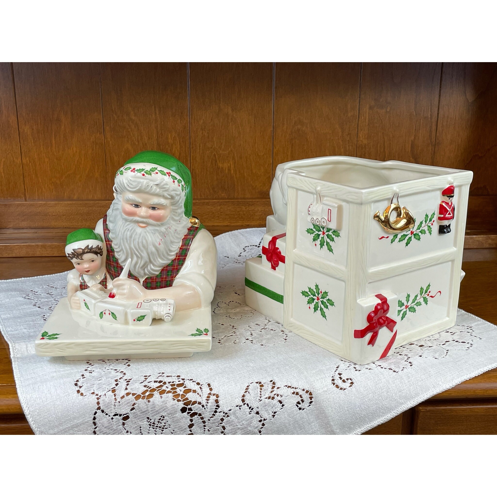 Santa's Workbench Santa's Holiday Toy Shop White Red | Etsy