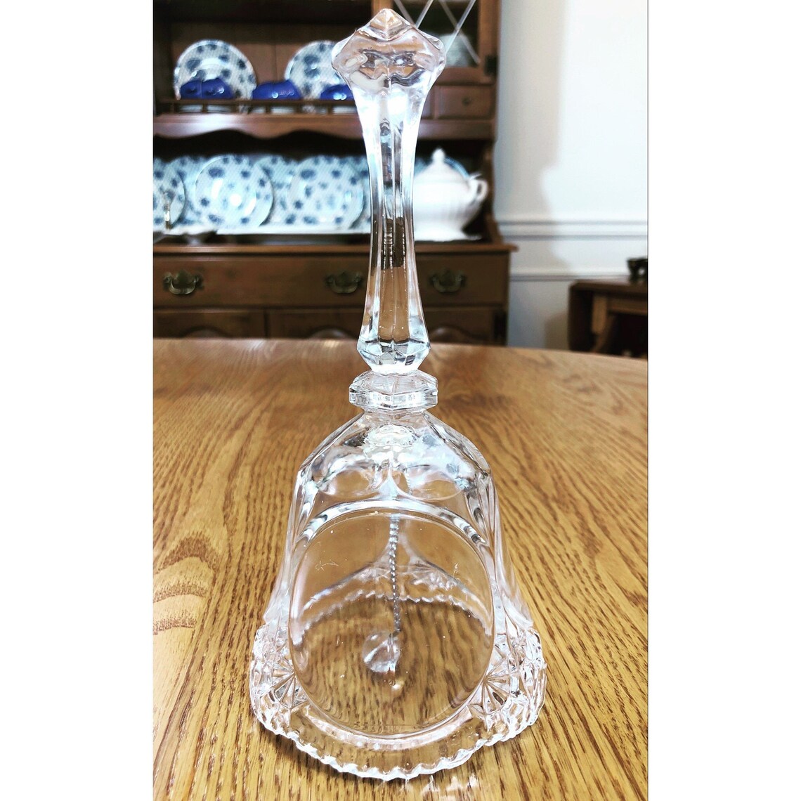 Vintage Glass Ringing Chiming Handled Bell 8 Tall | Etsy