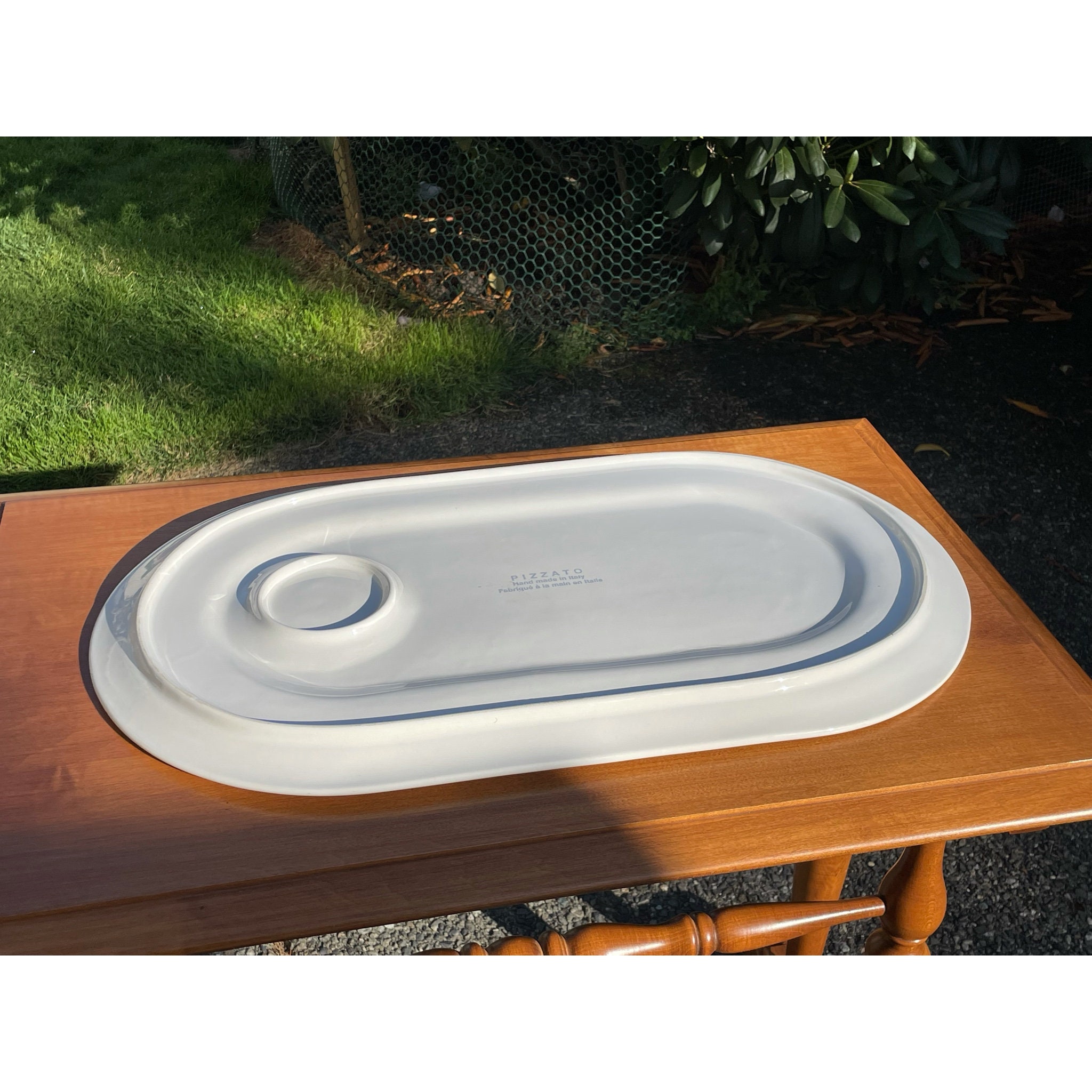Pizzato Made in Italy off White Large Oval Ceramic - Etsy