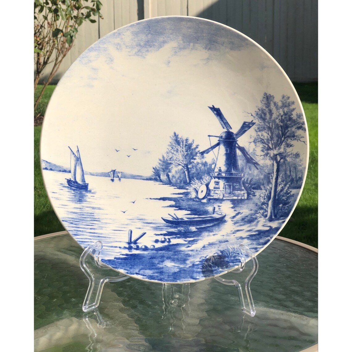 Vintage Dutch Art Large Hand Painted Ceramic Wall - Etsy