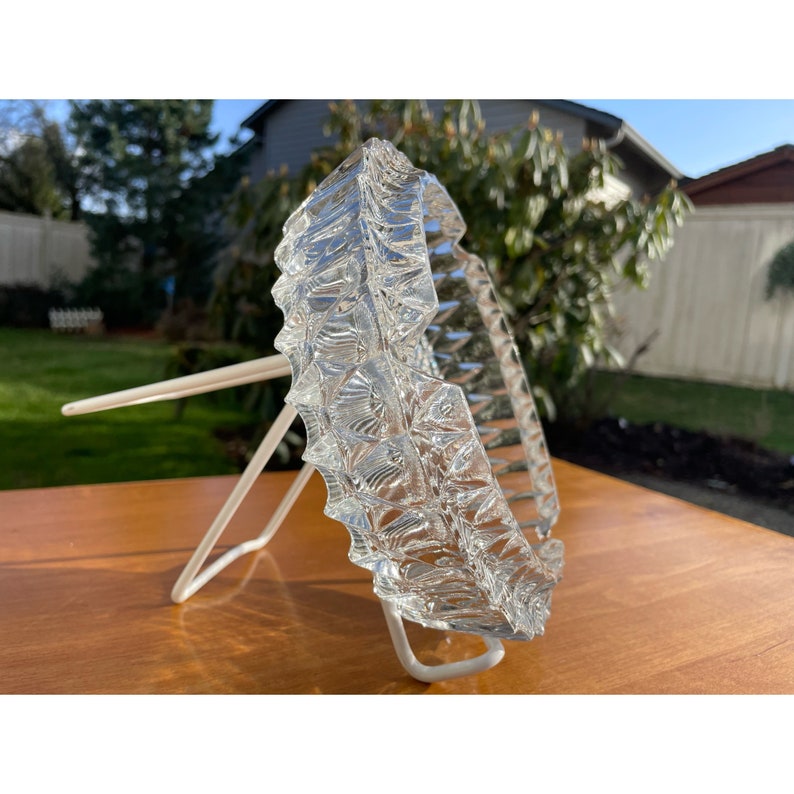 Vintage Spiked Cut Crystal Clear Heavy Glass Round Diamond Cut - Etsy