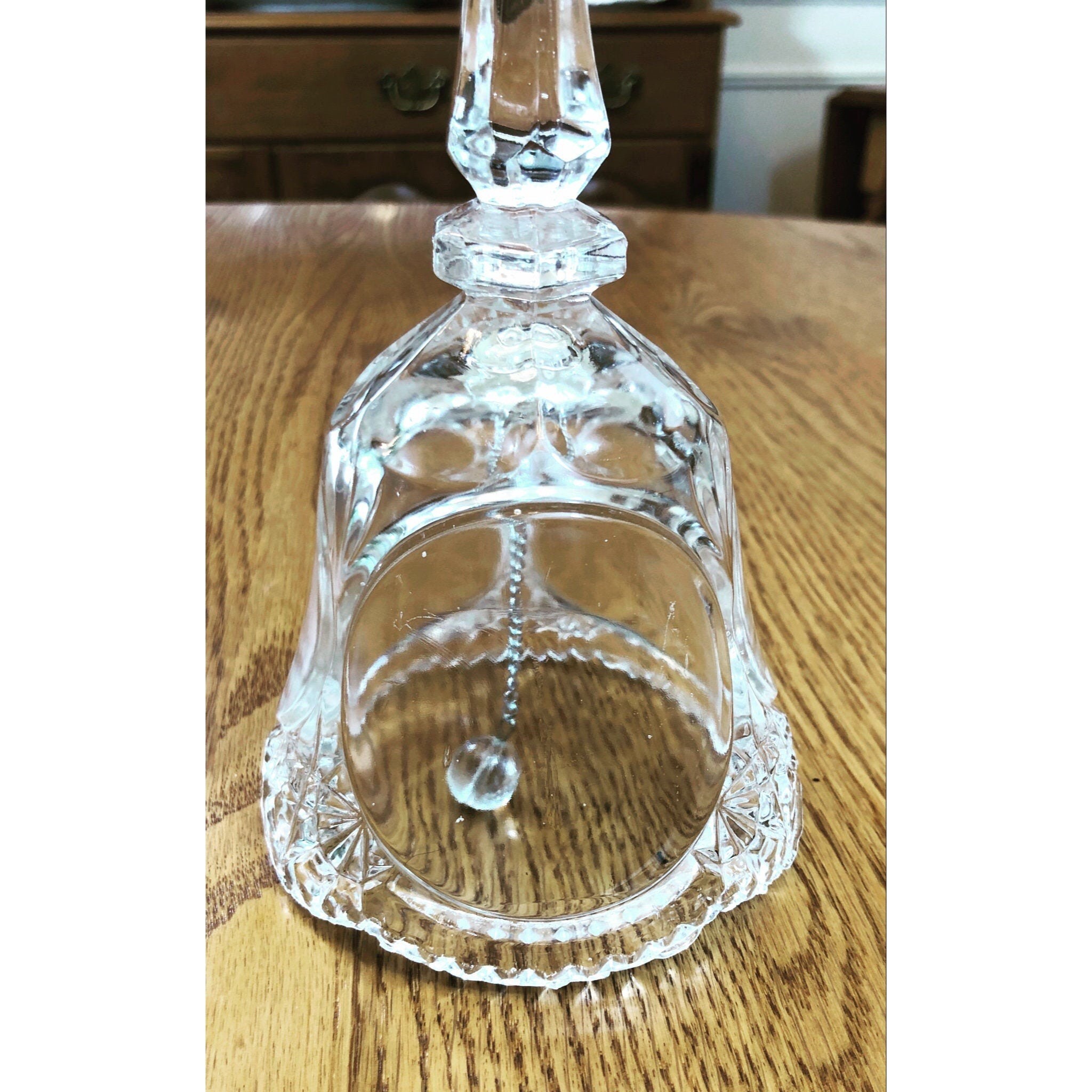 Vintage Glass Ringing Chiming Handled Bell 8 Tall - Etsy