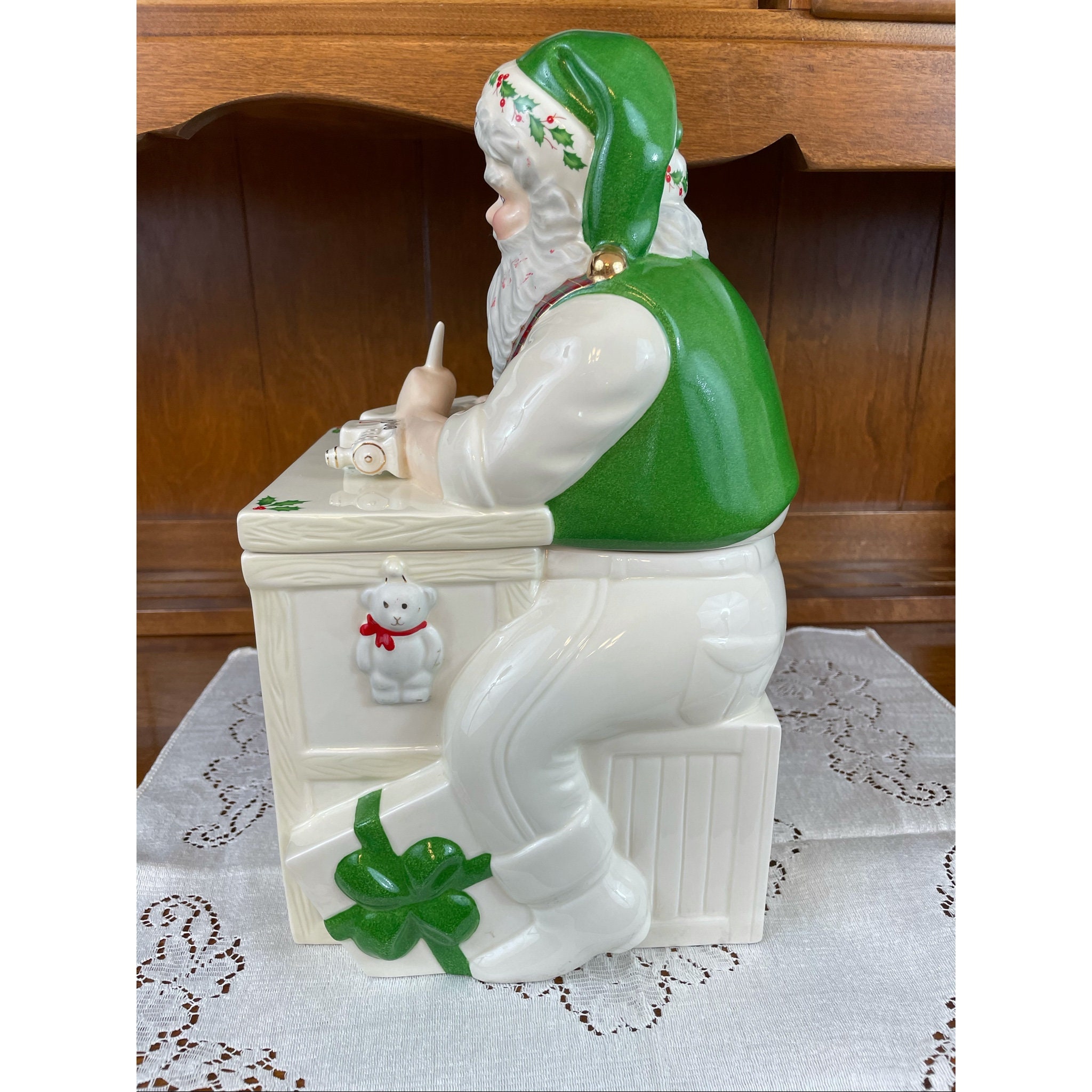 Santa's Workbench Santa's Holiday Toy Shop White Red | Etsy