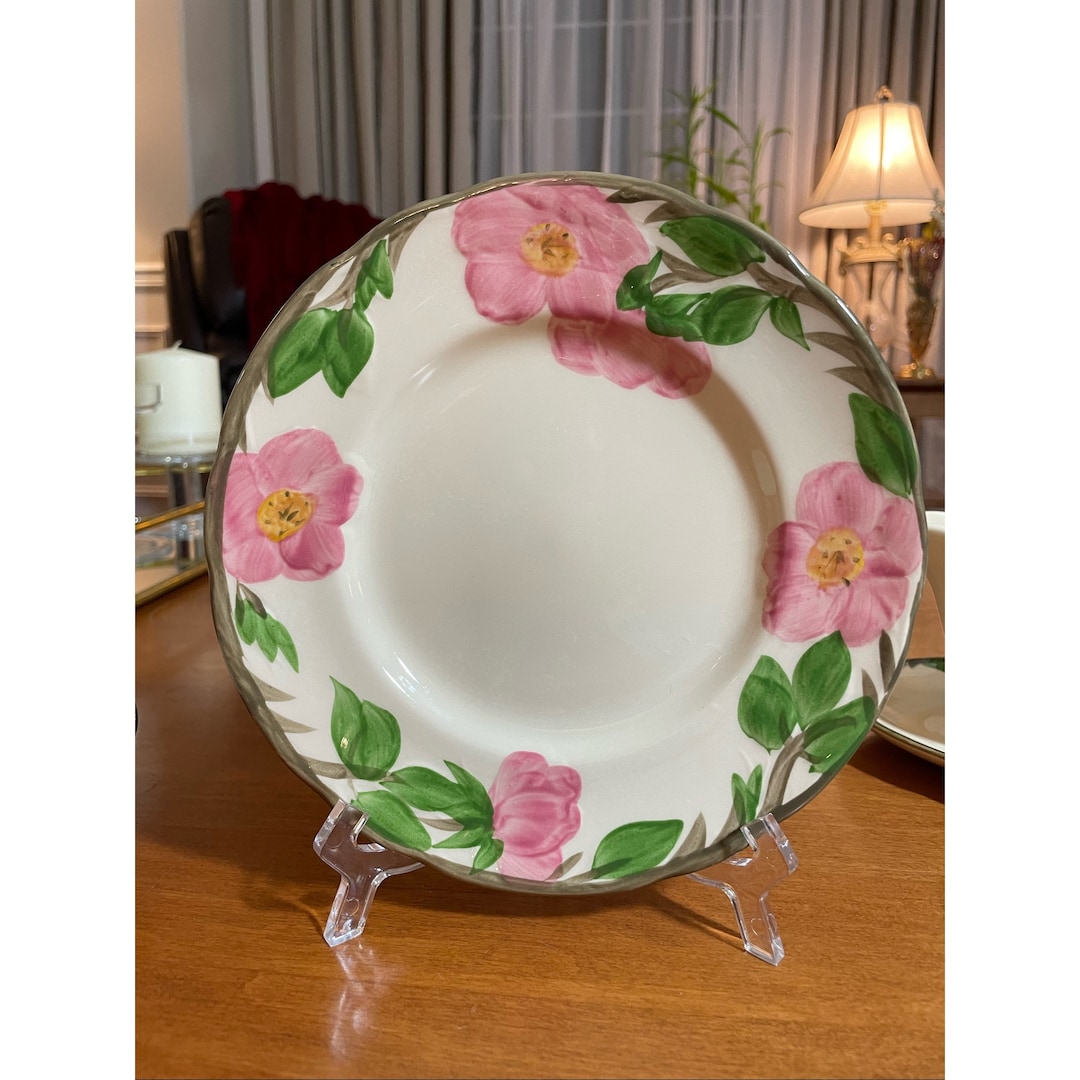 Vintage Franciscan Dinnerware Hand Decorated Pottery Desert Rose ...