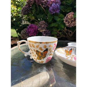 Vintage Mini Tea Set Auratic Porcelain Gold Butterfly Gold Trim ...