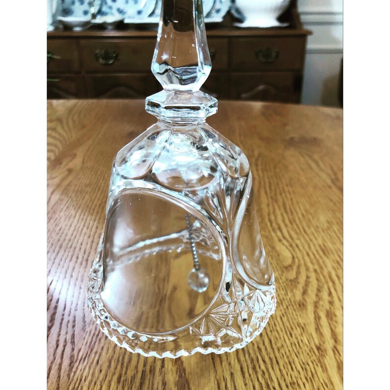 Vintage Glass Ringing Chiming Handled Bell 8 Tall - Etsy