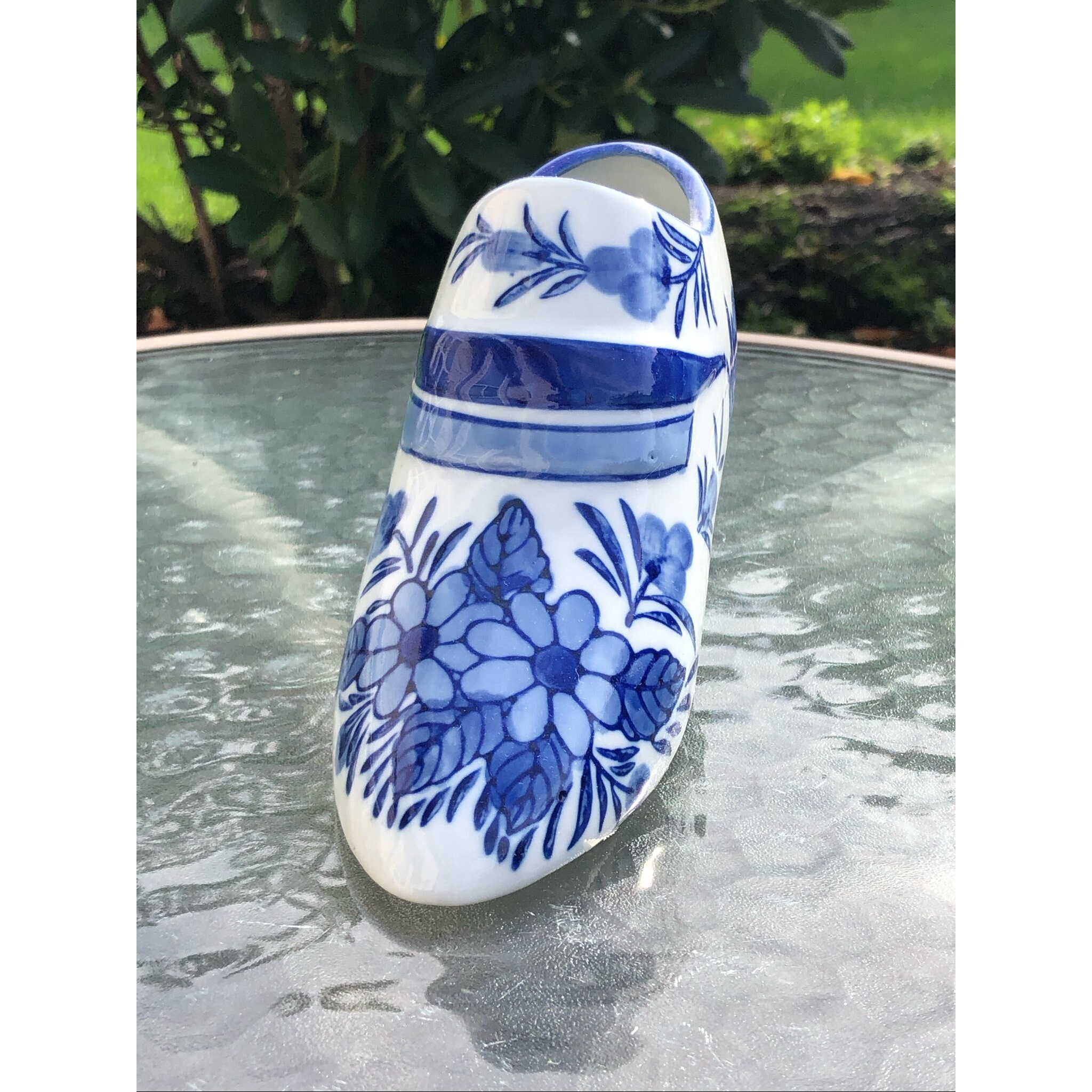 Vintage Decorative Blue White Fine Porcelain Lady's Shoe - Etsy