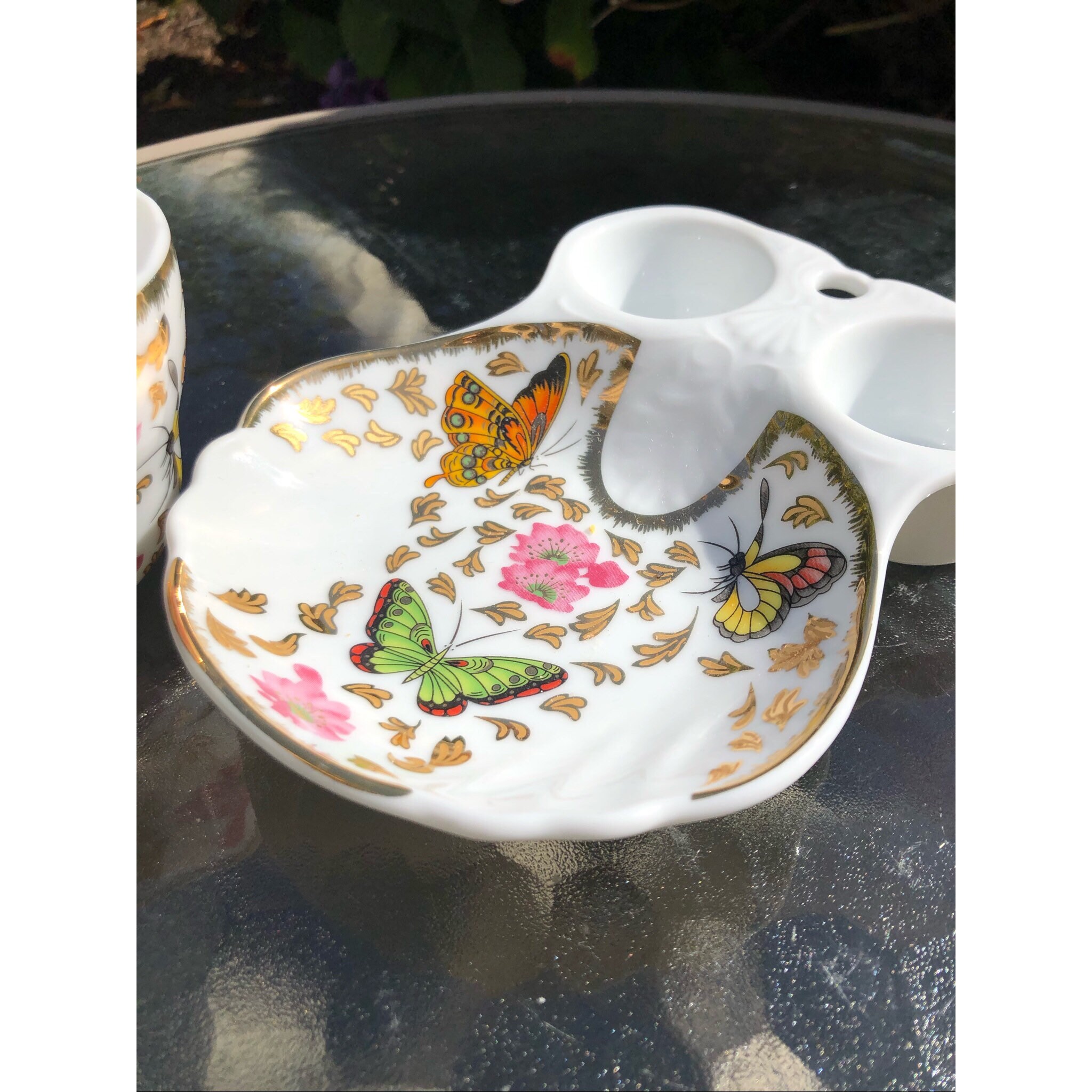 Vintage Mini Tea Set Auratic Porcelain Gold Butterfly Gold | Etsy