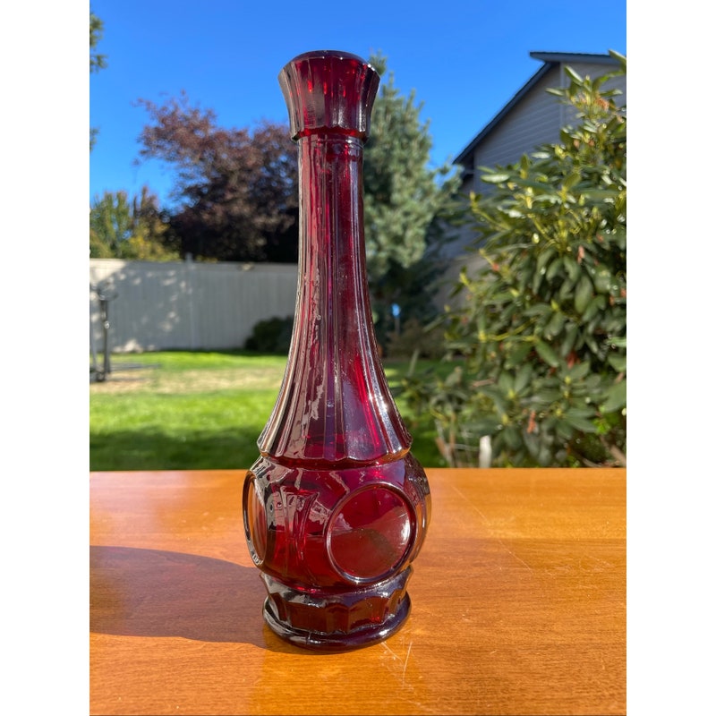 Ruby Red Vase - Etsy