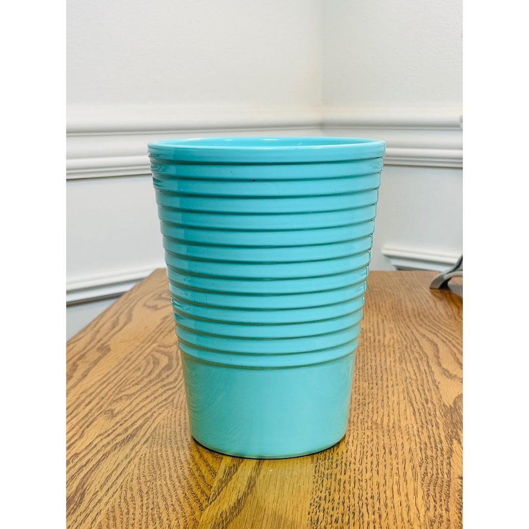 Blue Pottery Vase Ocean Blue Flower Pot Planter Orchid Planter Made in ...