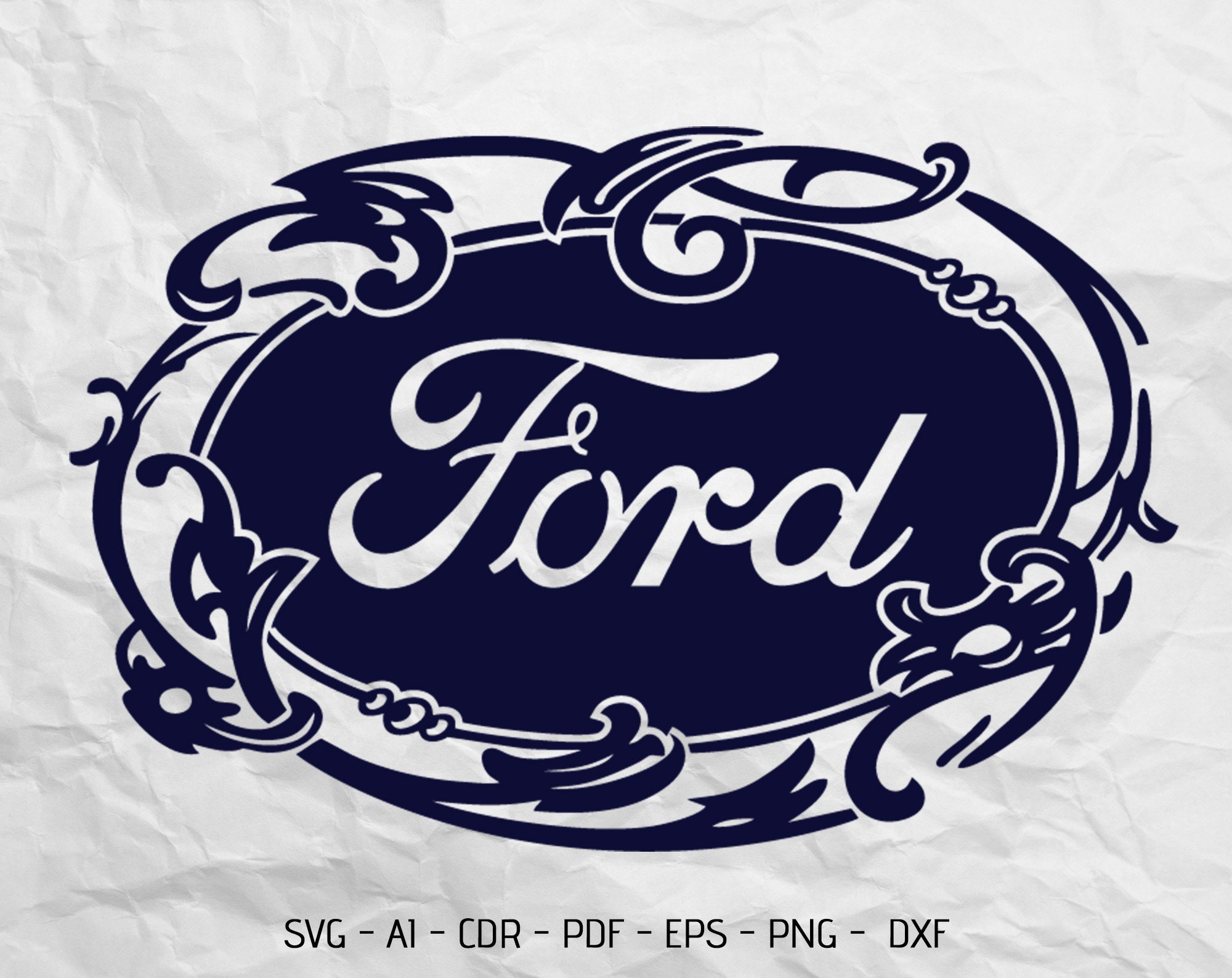 Ford floral old logo svg for Cricut Laser cut and Print | Etsy