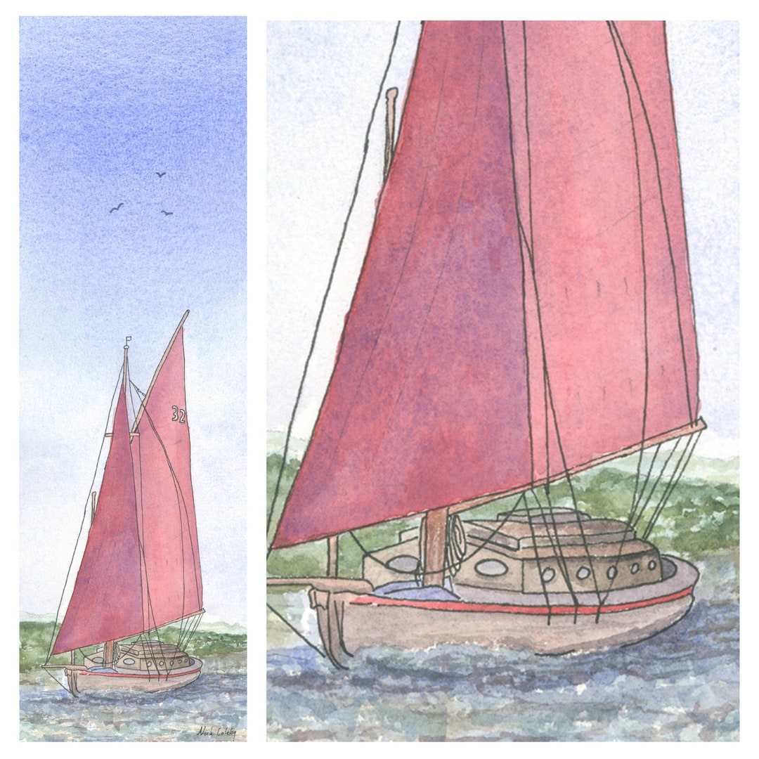 Norfolk Sailing Boat Original Watercolour - Etsy