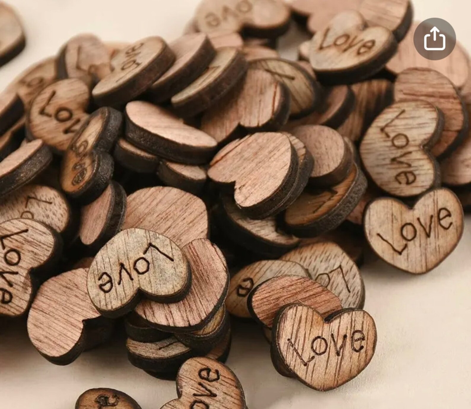 Handful of Mini Wooden Love Heart Wedding Table Scatter - DIY Craft ...