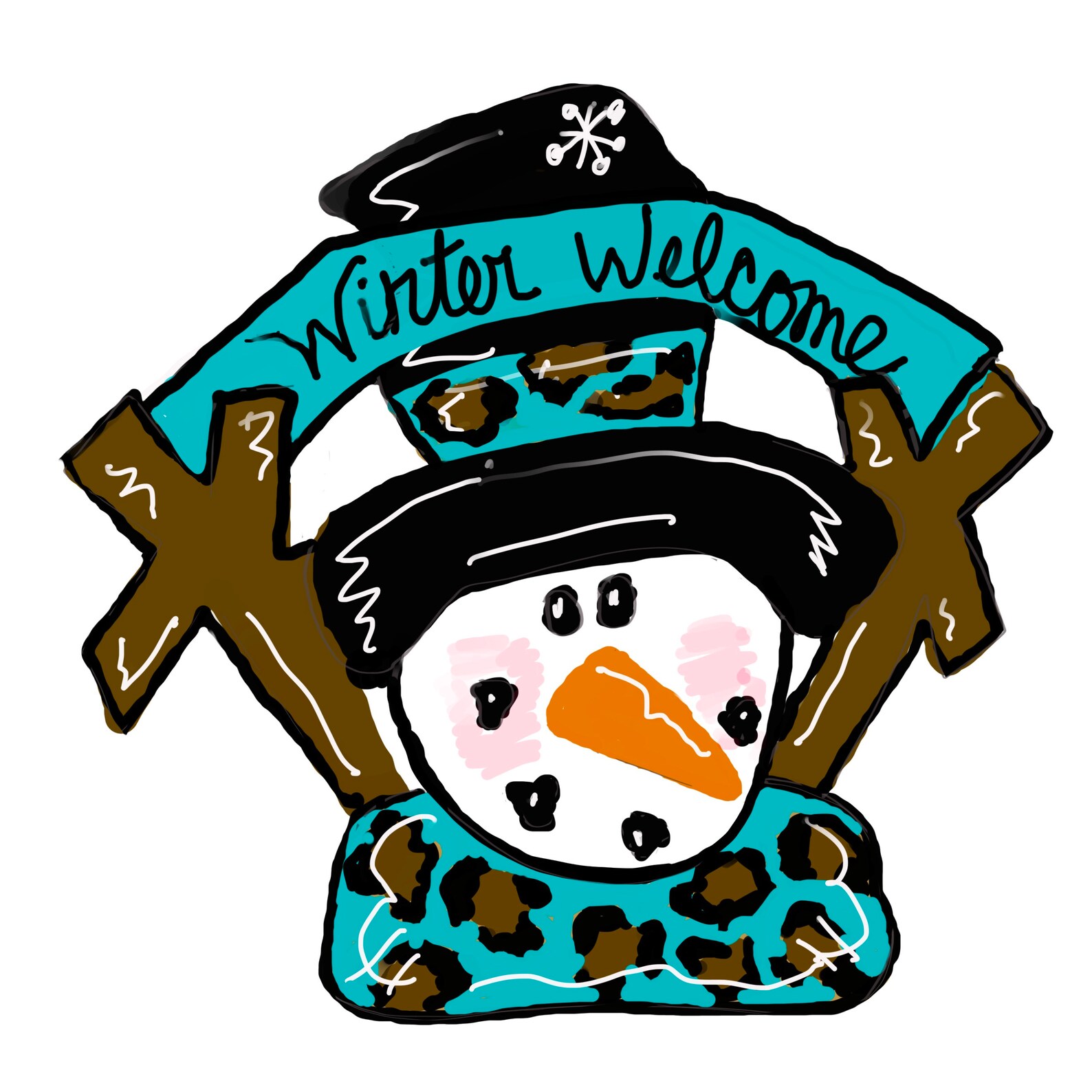 Sign Snowman TEMPLATE - Etsy