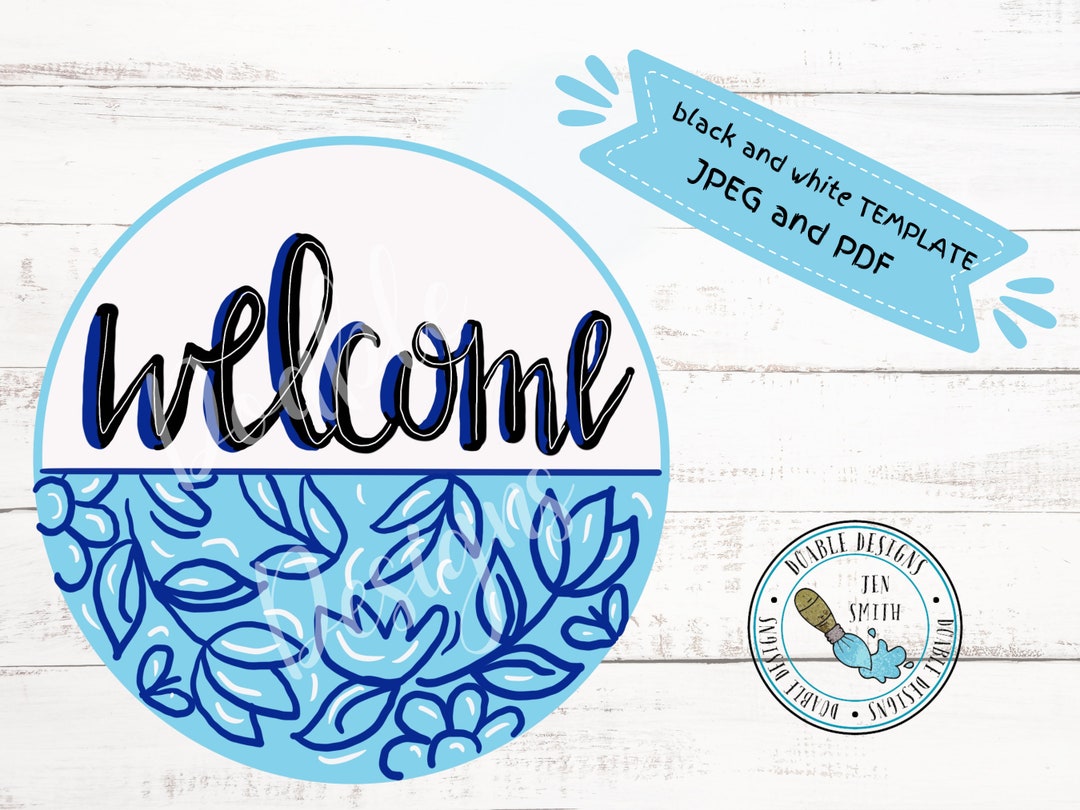Welcome Template, Welcome Doorhanger, Paint Pattern, Doorhanger ...