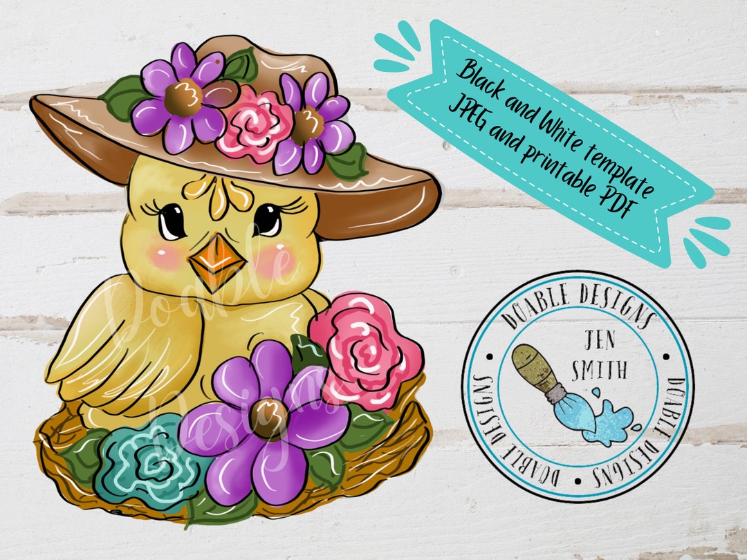 Spring Template, Spring Doorhanger, Paint Pattern, Doorhanger Template ...