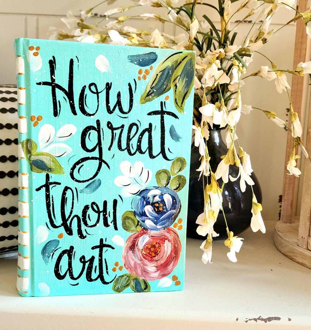 Hand Painted Church Hymnal, Church Hymnal, Hand Painted Book, Faith ...