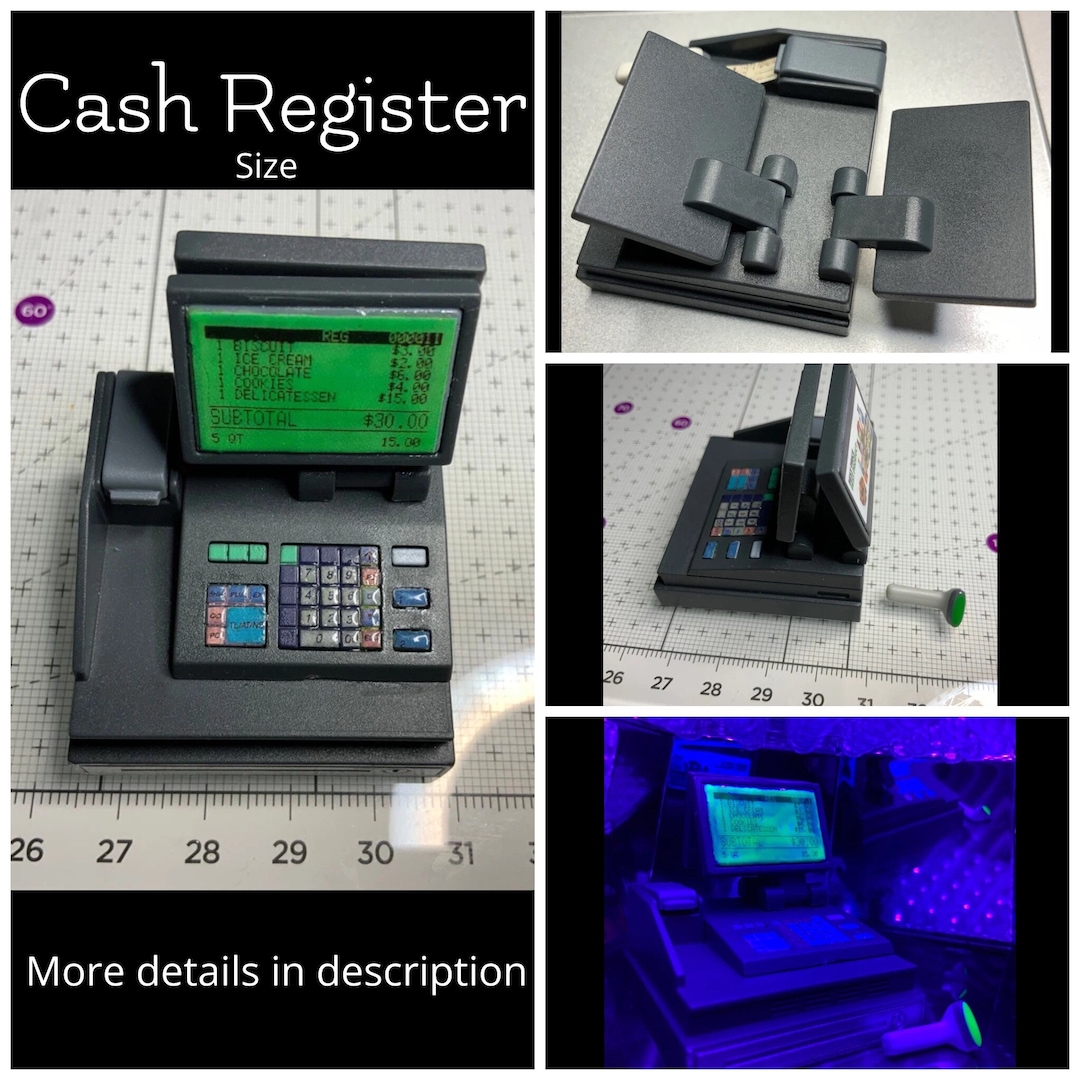 Cash Register Miniature Dollhouse - Cash Machine - 12th Scale ...