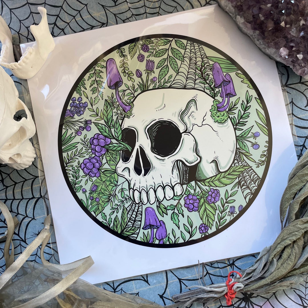 Spring Skull 8x8 - Etsy