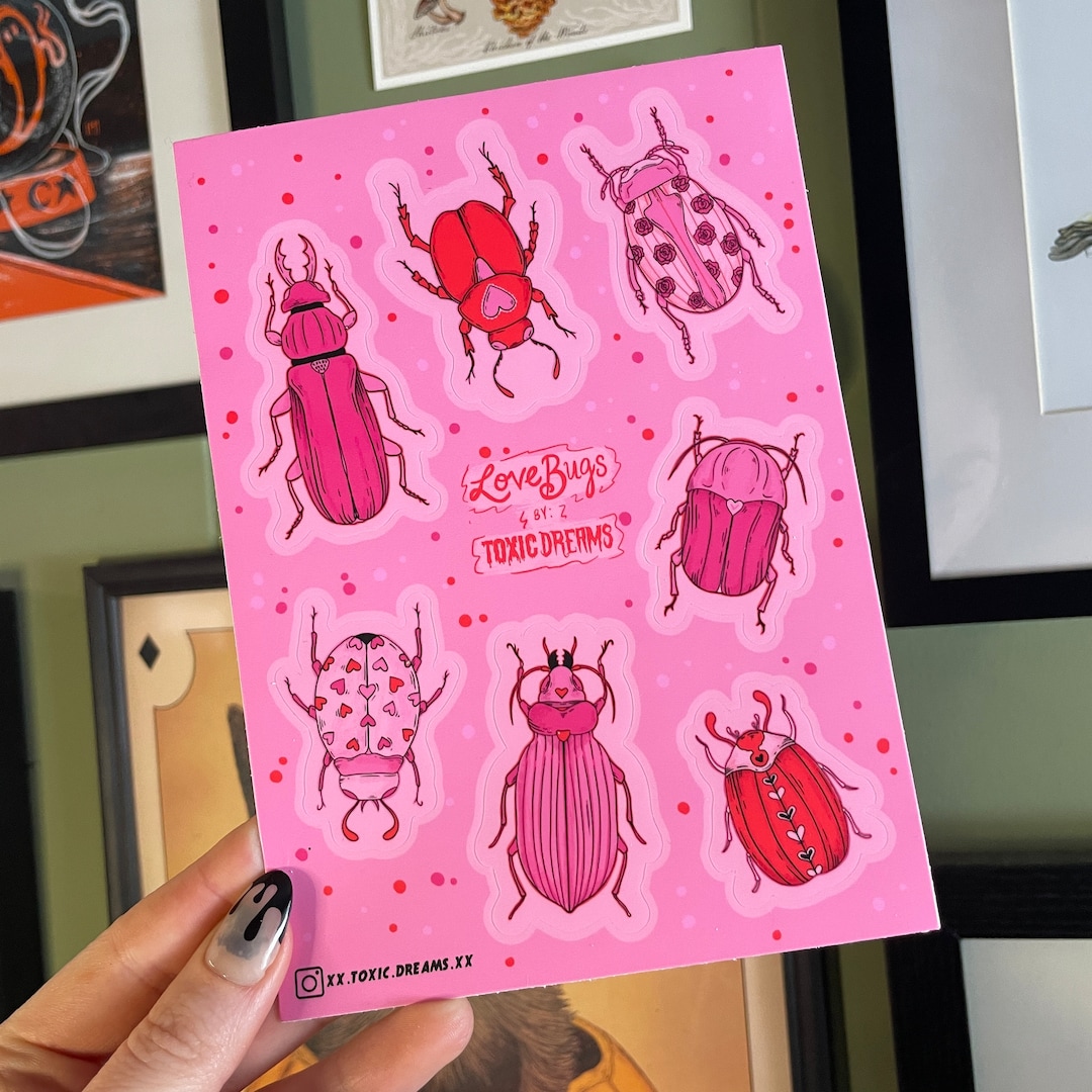 Love Bug Sticker Sheet - Etsy