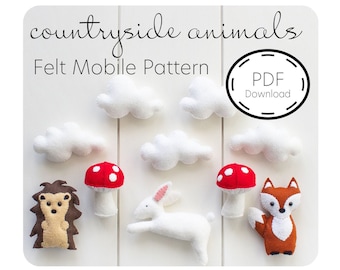 Woodland Animal Felt Sewing Pattern / PDF Download / Baby | Etsy Canada