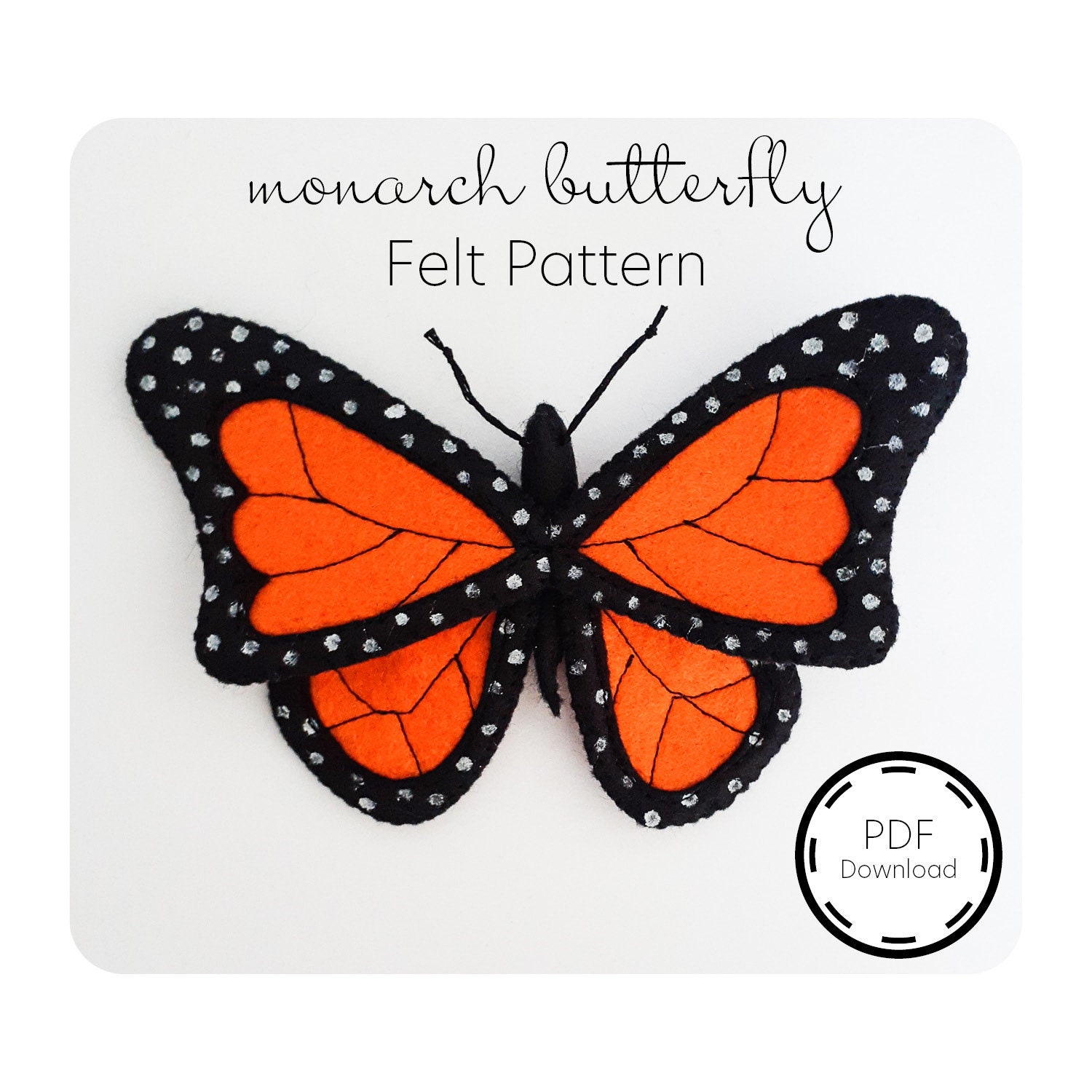 Monarch Butterfly Pattern/ Felt Sewing Pattern/ Butterfly Baby - Etsy