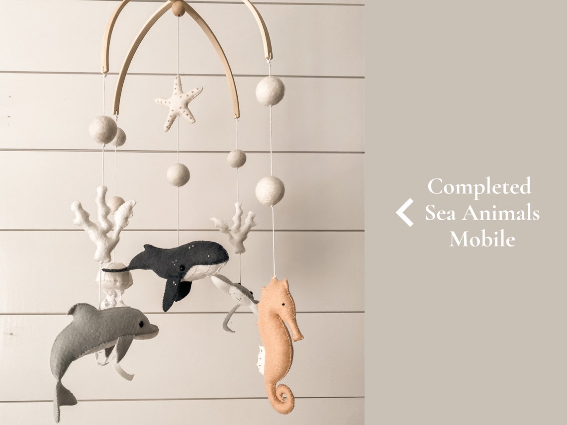 Sea Animals Baby Mobile Pattern Ocean Mobile PDF Download - Etsy