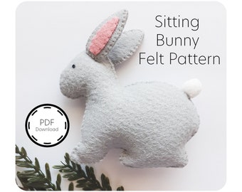 Felt Bunny Sewing Pattern - Etsy