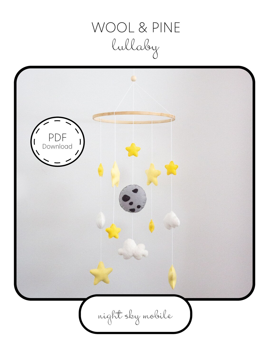 Night Sky Mobile PDF Pattern // Baby Mobile // Mobile Pattern - Etsy