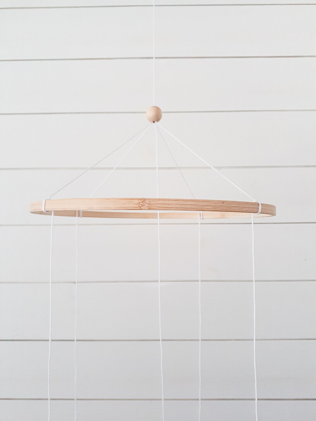 Circle Mobile Hanger / Wooden Mobile Hanger / 5, 7, or 9 Strings ...