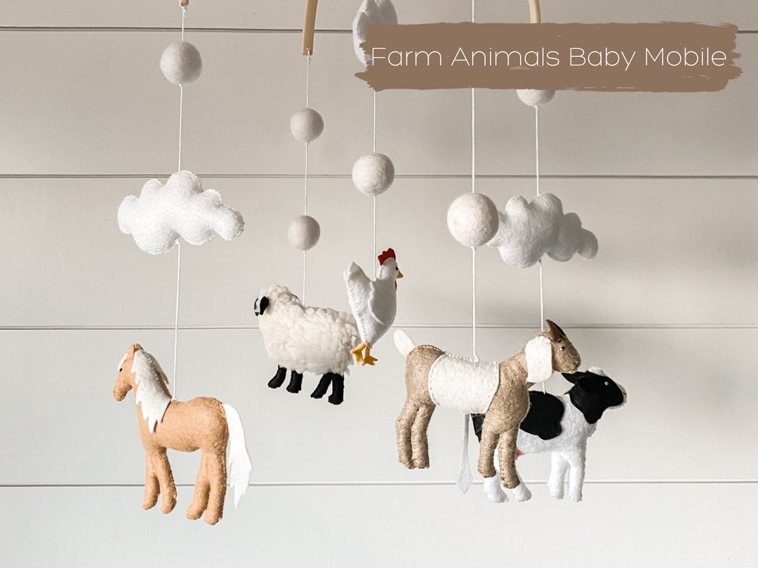 Farm Animals Baby Mobile | Farm Inspired Nursery | Baby Shower Gift ...