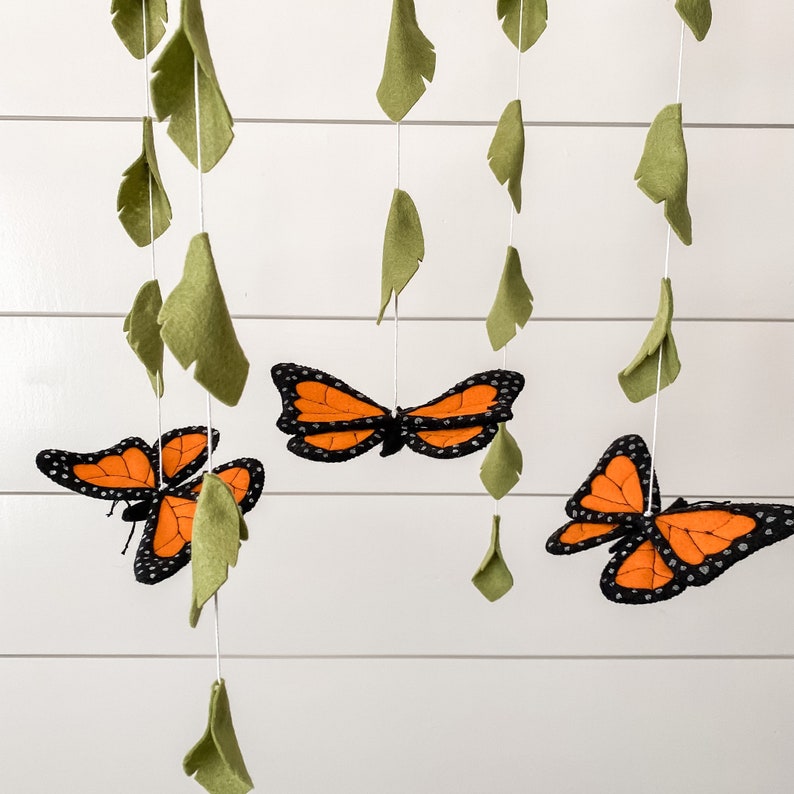 Monarch Butterfly Felt Mobile Kit | Butterfly Baby Mobile | DIY Baby ...