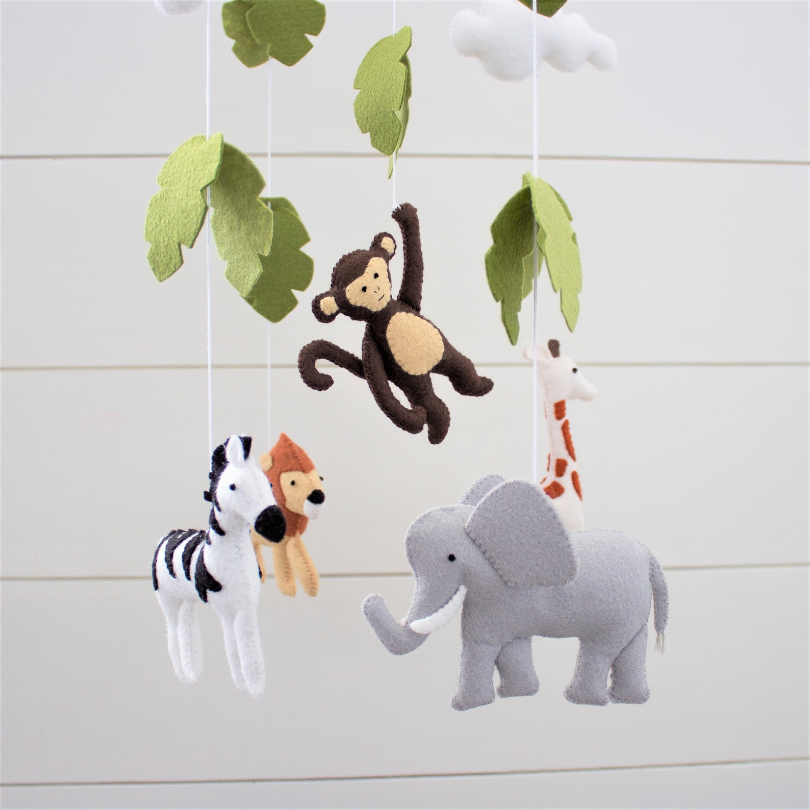 Safari Animal Felt Sewing Pattern / PDF Download / Safari Baby Mobile ...