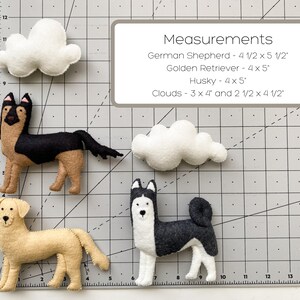 Felt Dogs Pattern | Baby Mobile PDF Sewing Pattern | Dog Sewing ...