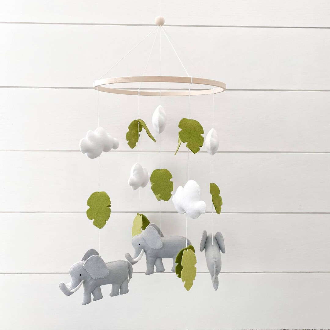 Elephant Baby Mobile / Baby Mobile / Felt Mobile / Baby Nursery ...