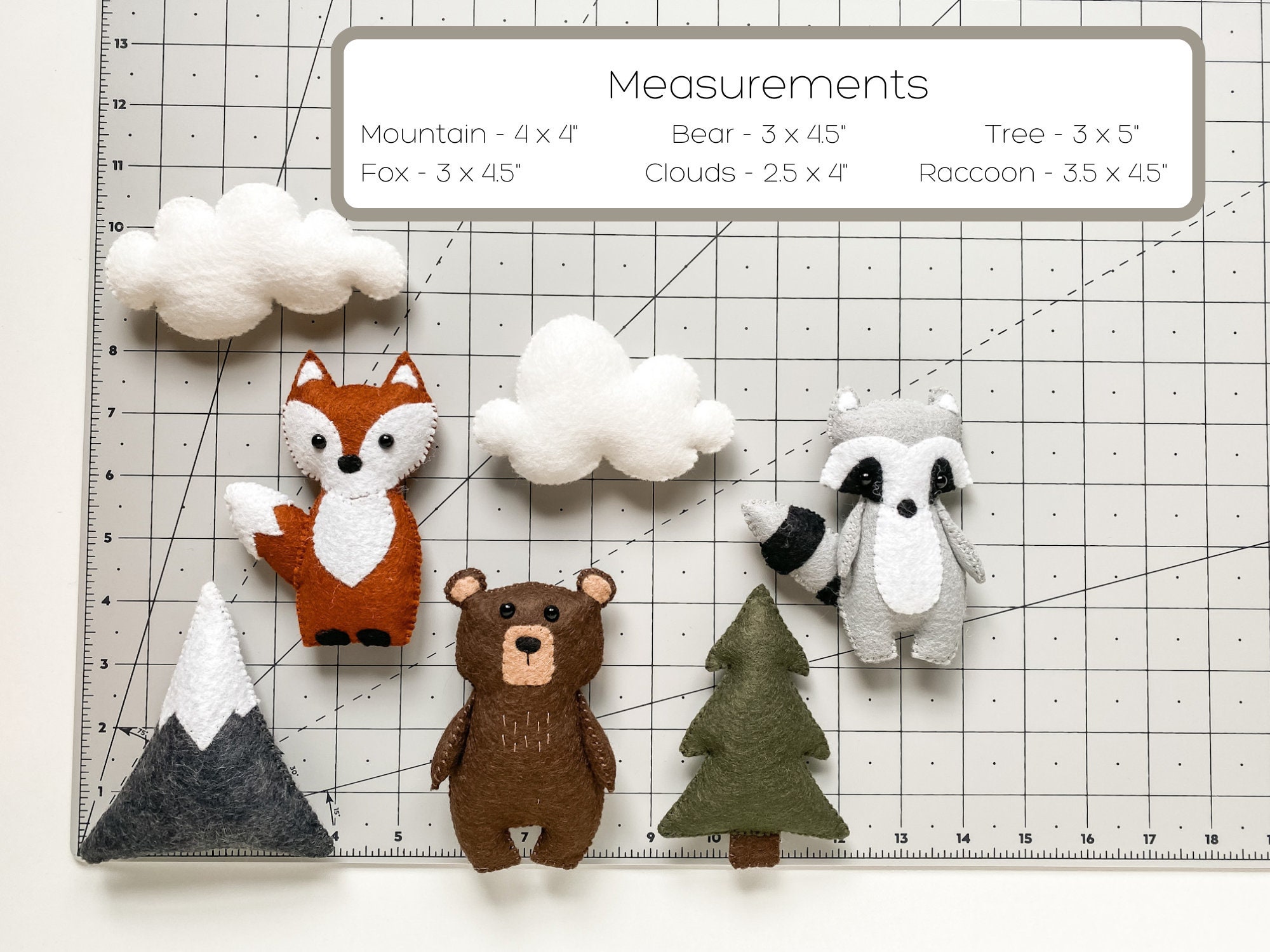 Printable Woodland Animal Felt Patterns