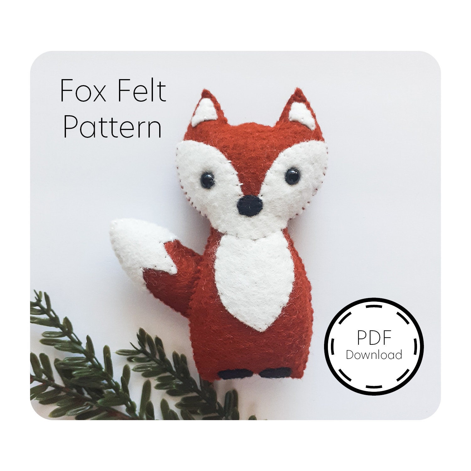 Fox Pattern PDF/ Felt Fox/ Sewing Pattern/ Instant Download/ - Etsy