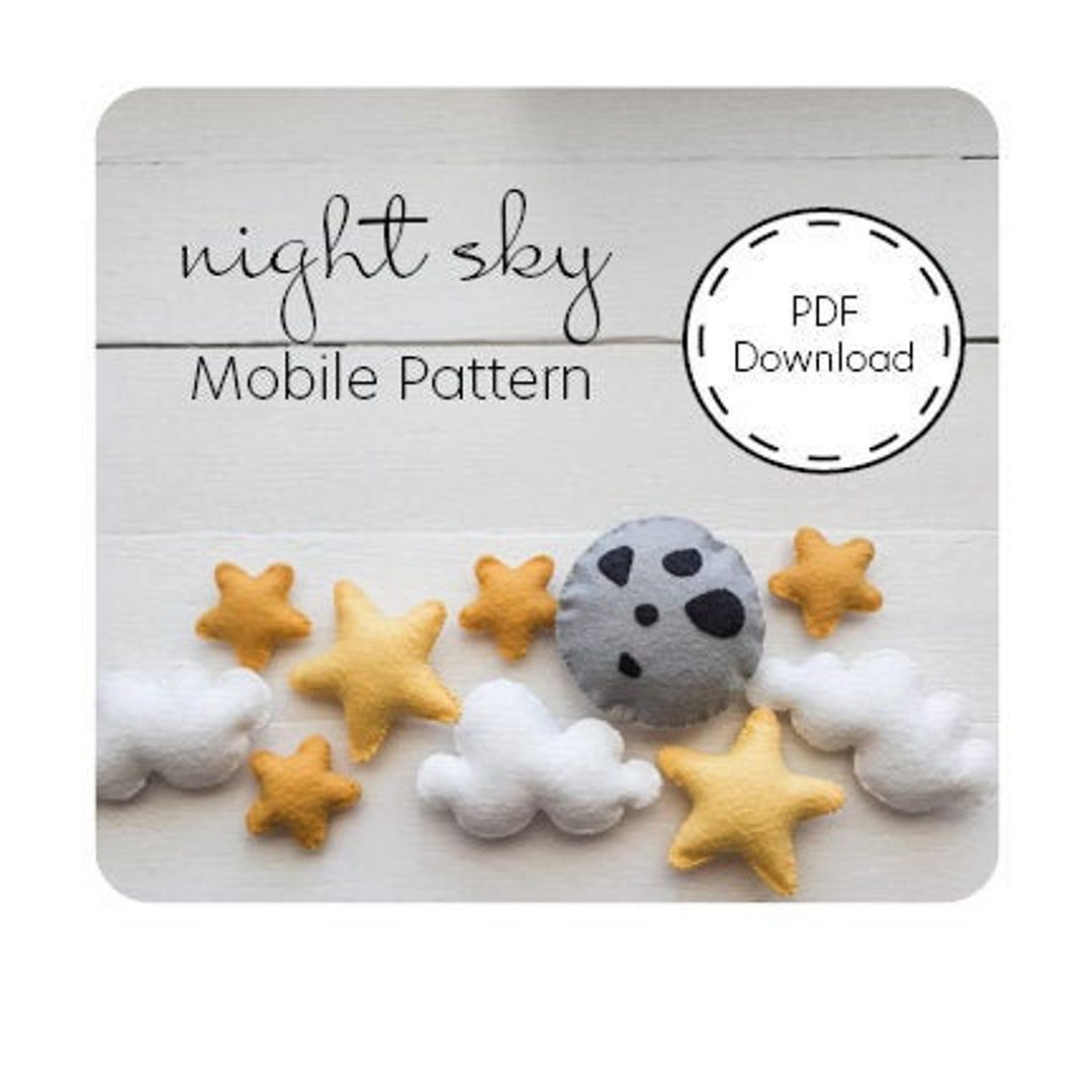 Night Sky Mobile PDF Pattern // Baby Mobile // Mobile Pattern - Etsy