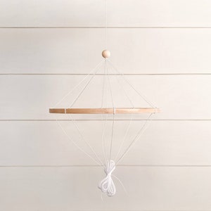 Circle Mobile Hanger / Wooden Mobile Hanger / 5, 7, or 9 Strings ...