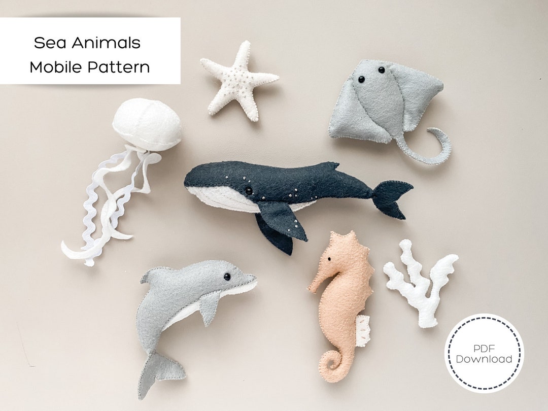 Sea Animals Baby Mobile Pattern | Ocean Mobile | PDF Download | Sea ...