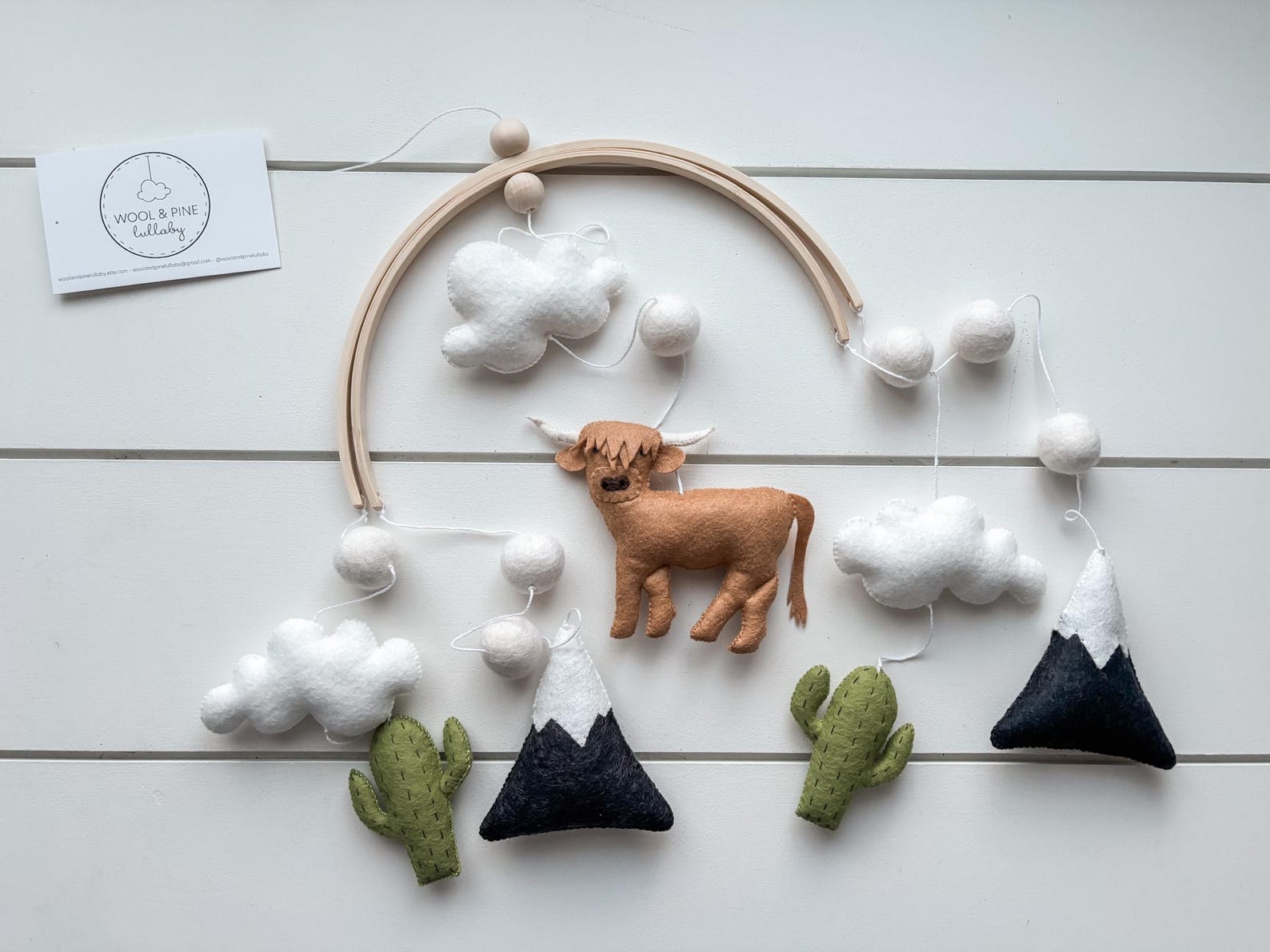 Highland Cow Felt Sewing Pattern | Felt Highland Cow | Felt Cactus ...