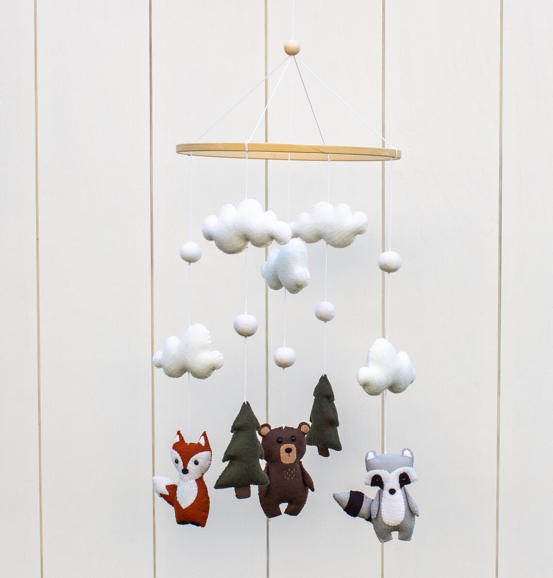 Woodland Animal Mobile Kit / Baby Mobile / Felt Sewing Kit / Forest ...