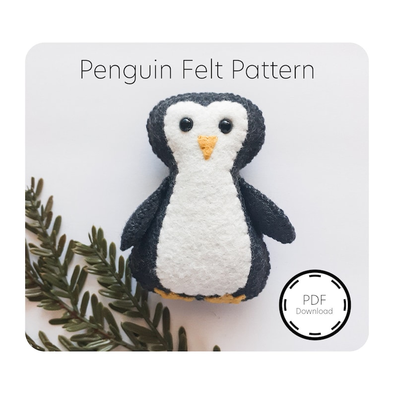 Penguin Felt Pattern PDF/ Felt Penguin/ Sewing Pattern/ - Etsy