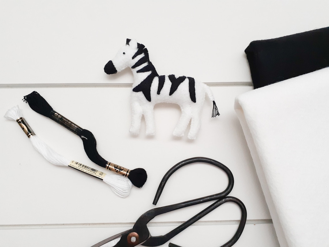 Zebra Pattern PDF Felt Zebra Sewing Pattern Zebra | Etsy